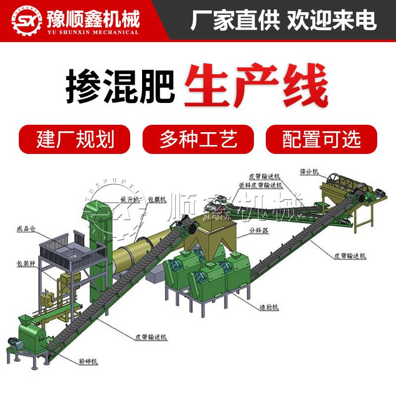颗粒掺混肥设备牛粪羊粪积分发酵有机肥料加工设备电脑配料生产线