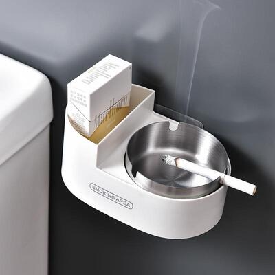 Wall-mounted ashtray for home living room, with lid, suitabl