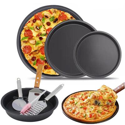 6/8/10 inch Pizza Plate Pan Round Tray Mold披萨盘8寸浅盘圆型