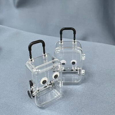 Minimalist ultra-small mini luggage case movable jewelry sto
