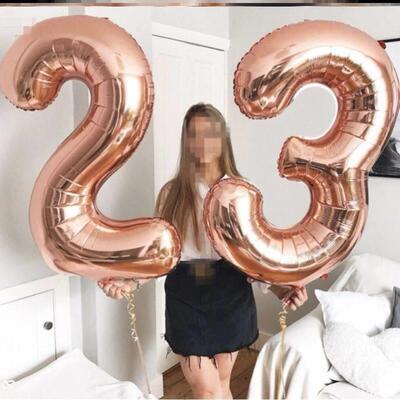 40Inch Big Foil Birthday Balloons Blue Helium Number Balloo