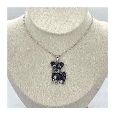 Exquisite and Cute Schnauzer Dog Pendant Necklace for Women
