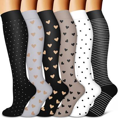 6 Pairs of Compression High-quality Sports Socks for Men and