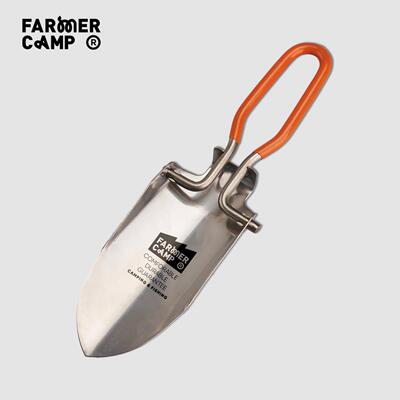 Farmer Camp小物钓鱼折叠不锈钢小铲子盆栽迷你赶海工具沙滩铁锹