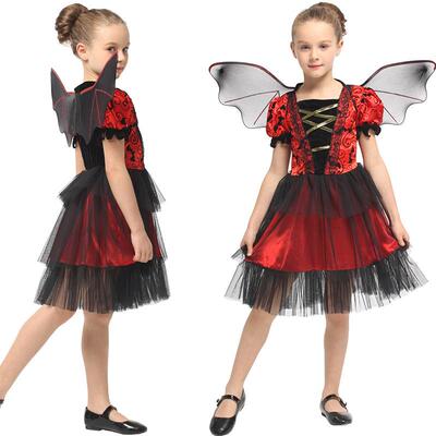 Halloween Kids Flower Fairy Dress Performance Costume