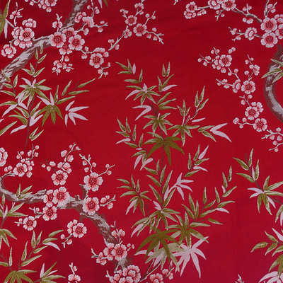 新中式树藤竹梅高精密提花面料红木家具抱枕坐垫沙发布家居面料