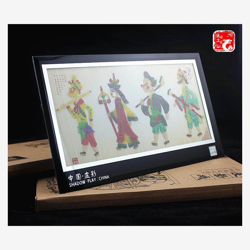 陜西西安皮影戏装饰画中国风特色礼物送老外手工艺品皮影戏纪念品