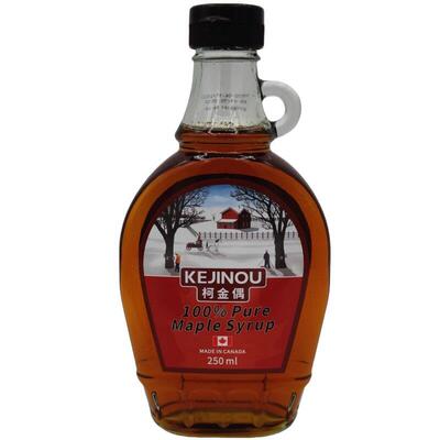 加拿大进口柯金偶枫叶糖浆pure maple syrup 100%纯枫糖浆250ml
