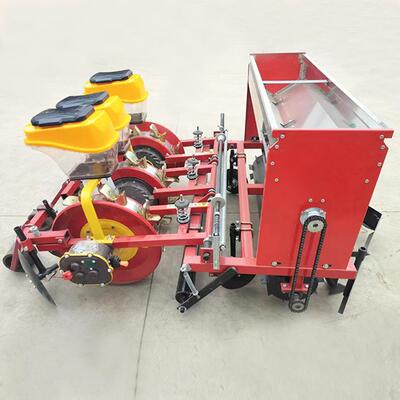 甘肃家用玉米播种机三行铺膜玉米点播机农用谷子高粱种植机免间苗