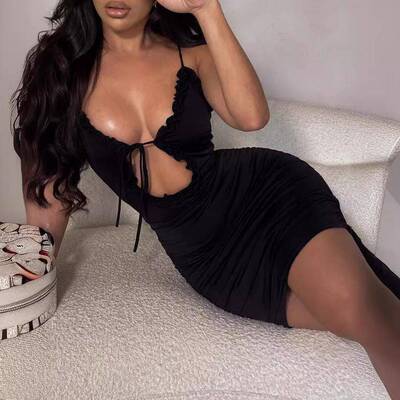 Ladies Summer Romantic Solid Color Lace Strap Cami Romper