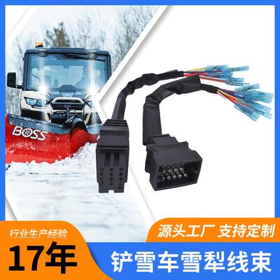 跨境 13PIN铲雪车雪犁线束套件雪铲侧配件Boss Snowplow MSC04754