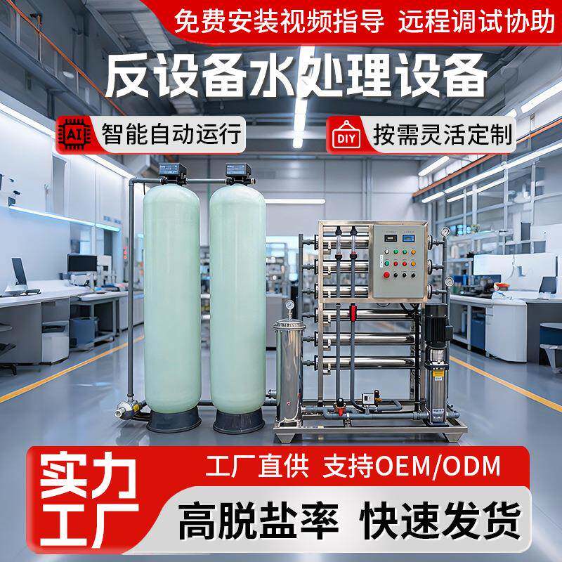 单级2吨反渗透设备生物制药纯水设备大型工业去离子水处理系统