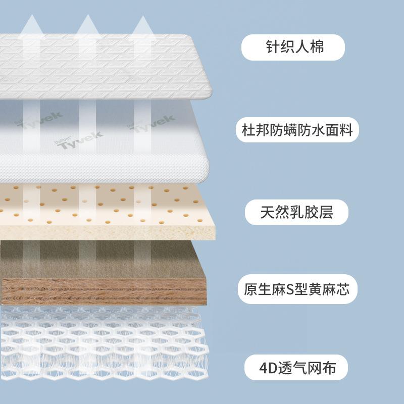 然S型黄麻垫乳59胶折床叠棕床垫子棕榈儿童椰榻榻米硬垫天棕垫