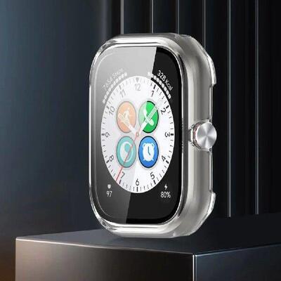 PC Watch Case with Tempered Glass Protective Case Anti-Fall