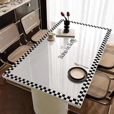 PVC轻奢桌垫茶几垫桌布防水防油免洗餐桌垫高级感客厅桌面保护垫