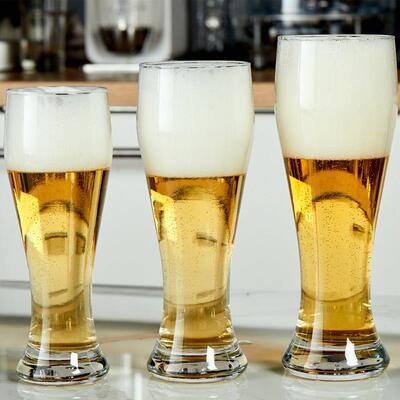 520ml Waisted Beer Glass Thick Glass Stein for Cold Drinks
