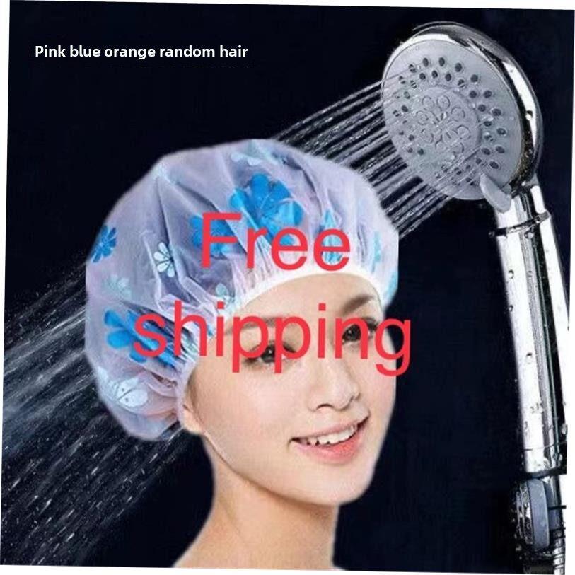 防水淋浴帽干发帽印花厨房女孩防水头发淋浴帽