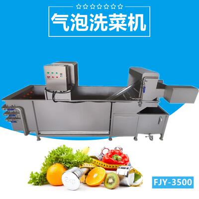 商用鼓泡喷淋洗菜机FJY-3500型果蔬高压气泡洗菜机定制工厂