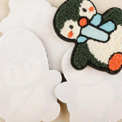 电脑绣花标毛巾绣卡通动物刺绣贴自粘补丁衣帽辅料配饰patch布贴