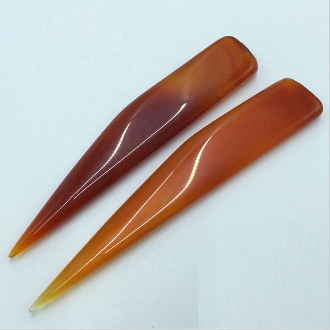红色灰色玛瑙刀 金银首饰打磨抛光工具 饰品保养压光修覆打金工具