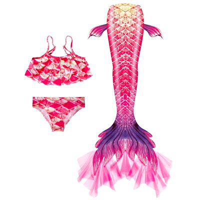 girls mermaid swimsuit mermaid tail beach party bikini set