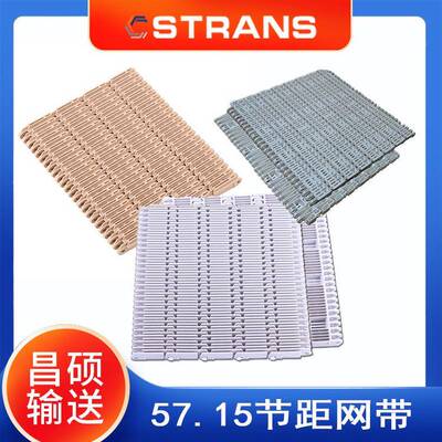厂家直供57.15节距网带食品级网带输送机配件带孔塑料网带