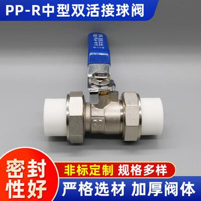 苏明PPR双活接黄铜球阀水管配件开关焊接热熔20开关6分25阀门球阀