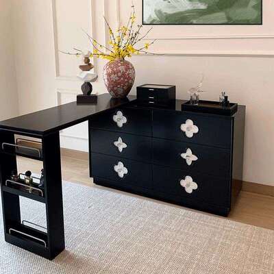 四叶草梳约台卧室法式复古妆化妆桌DYS斗一体小户型柜现代简收纳