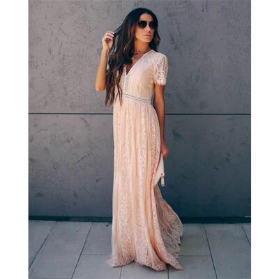 Women's collar, short sleeved, hollowed out lace lace