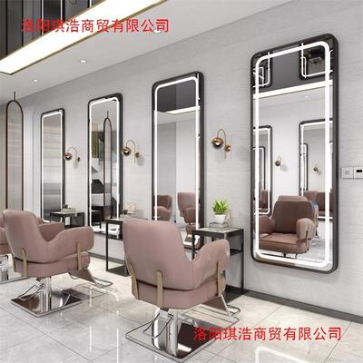 [折扣价】理发镜台网红潮店美发镜子发廊剪发染烫单面挂贴墙灯简