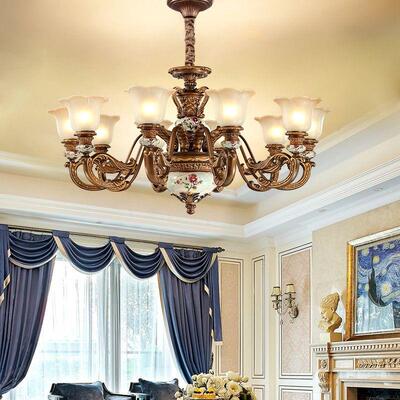 欧复古吊仿灯客厅奢华华大气别式墅灯837具古宫廷风餐厅灯美式豪