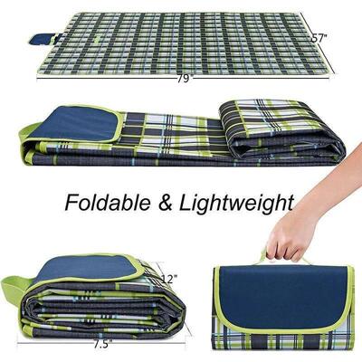 Waterproof Outdoor Picnic Mat Camping Beach Mat Plaid Portab