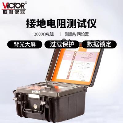 胜利接地电阻测试仪VC4105 4105B 4106C 6418C在线防雷土壤接地仪