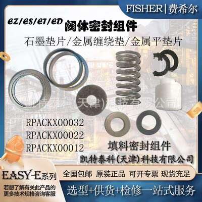 费希尔Fisher填料密封组件RPACKX00012填料函环填料卡簧填料钢垫
