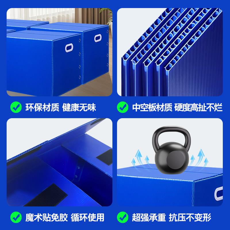 折中空板纸箱周塑料搬家箱防静电物QYF流快递收转箱防水可叠加厚