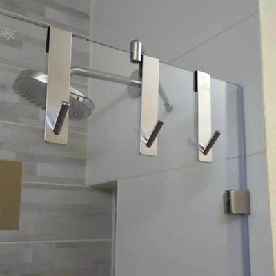 Stainless Steel Over Glass Door Shower Door Back淋浴门挂钩