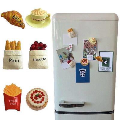 3D Food Bread Magnets Lightweight Creative Bread