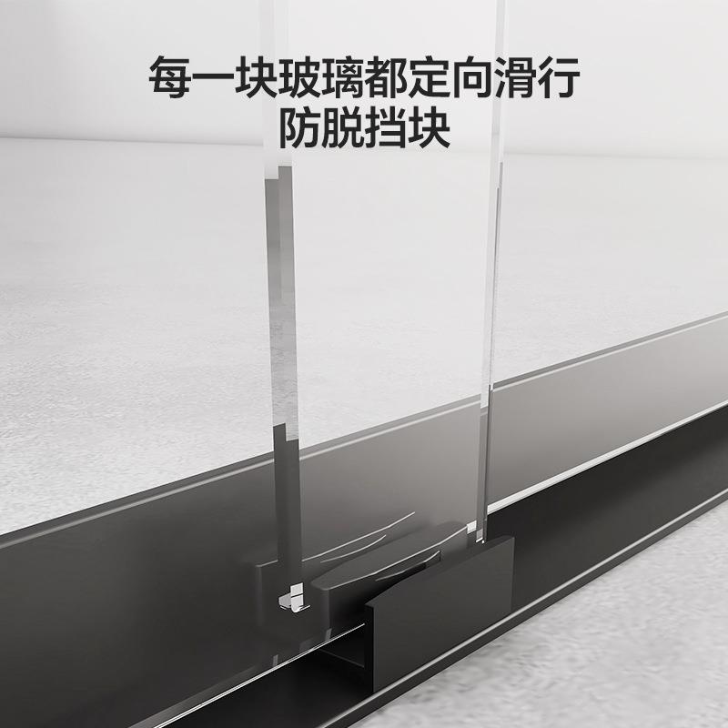 一字84型淋浴双房移门下沉式卫生间璃隔门玻干湿分离整体浴室洗断
