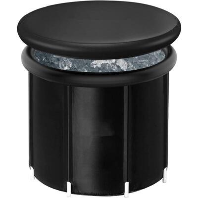 亚马逊冰浴浴缸大号85x75夹棉6层充气塑胶折叠制冷浴桶 ice tub