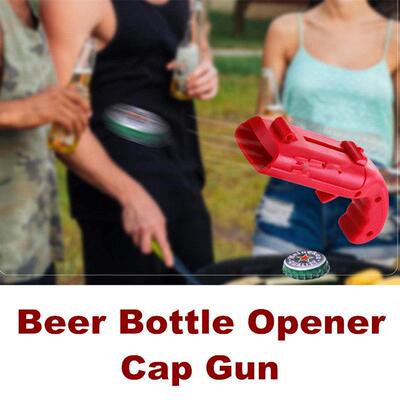 Beer Bottle Opener Cap Gun Drinking Funny Launcher Shooter