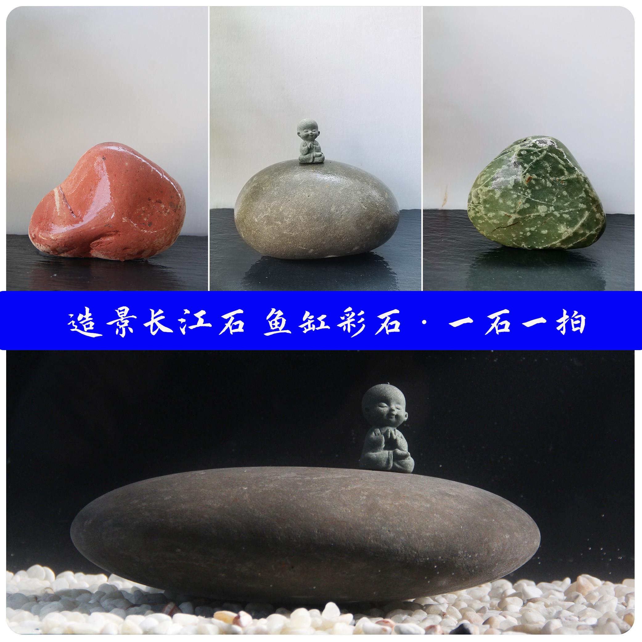 天然长江石鹅卵石鱼缸造景石溪流石彩石手玩微景观乌龟晒台石头