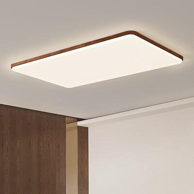 客厅灯大14337厅主灯新胡中式风木纹吊吸顶灯全光谱护眼卧室灯桃