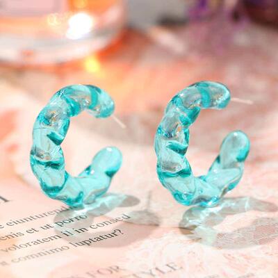 Korean jewelry industry C-shaped transparent resin water rip