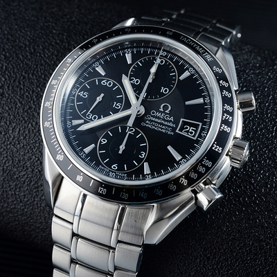 欧米茄男表正品瑞士男士手表计时超霸自动机械表98新3210.50.00