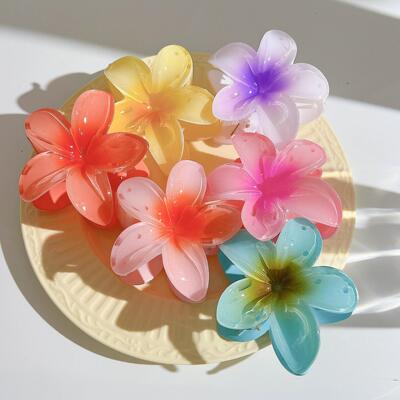 Grab clip Flower hair clip large disc women