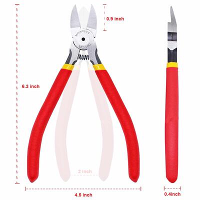 Cutting Pliers Wire Cutter, 6 Inch Precision Side Cutter Hea