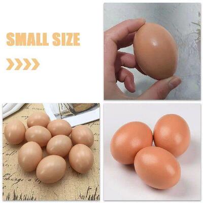 5 Pcs Imitation Fake Eggs Vivid DIY Wood Crafts Wooden for