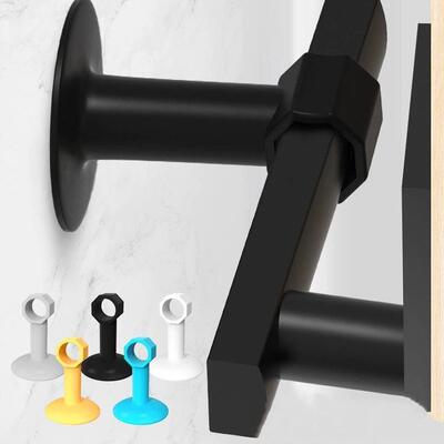 Door Stopper No-Drill Door Bumper Handle Anti-Collision Pad