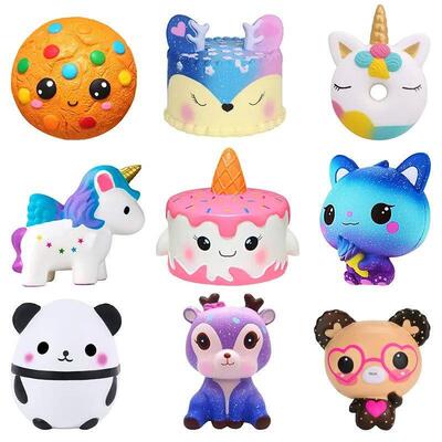 Jumbo Squishy Kawaii Unicorn Horse Cake Deer Animal Panda Sq