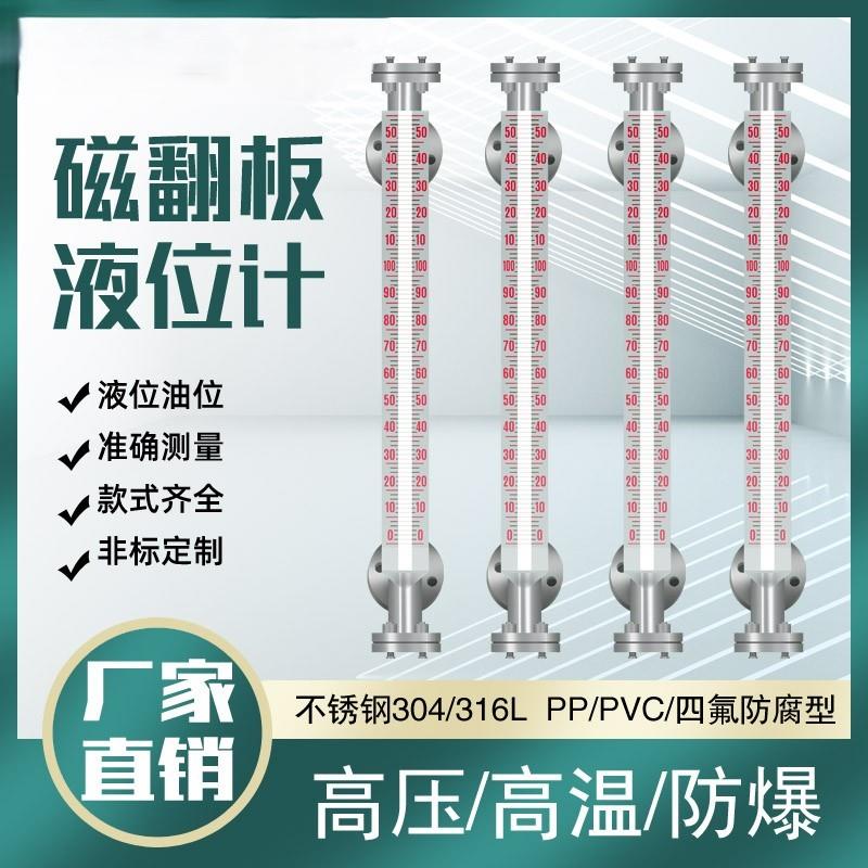 磁翻板液位计水位不锈钢pp材质带远传4-20mA模拟量磁性开关量输出